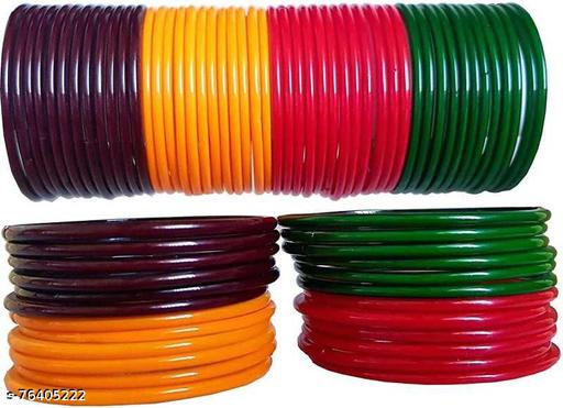 Multicolor Glass Traditional Bangles Set 24 pcs – Shefit