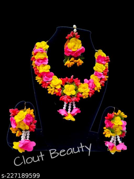 Haldi-Jewellery-Set-Flower-Yellow-,-Bridal-Haldi-Ceremony-Set – Shefit