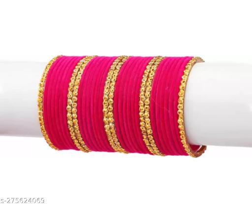 "Golden and Velvet 32-Piece Bangle Set" – Shefit