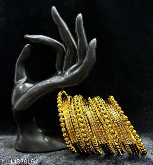 Paninaro Fashion Latest One Gram Gold Plated Traditional Bangles for W ...