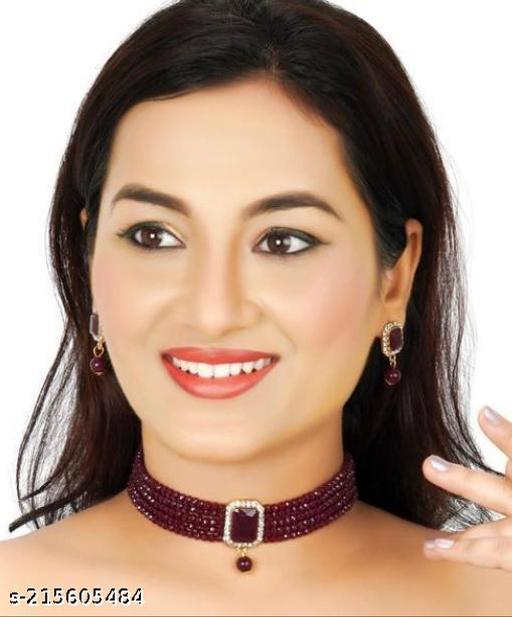 Stylish-Maroon-Chokar-Set – Shefit