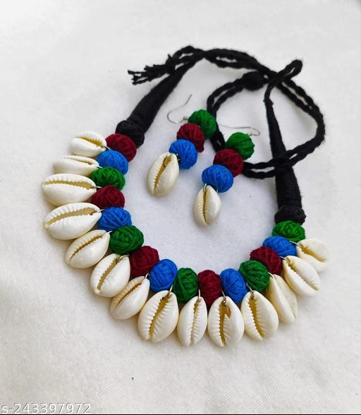 Original Sea Shell Cowrie Hand Crafted Jewellery Set Shefit