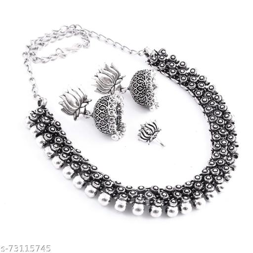 Oxidised Silver Plated Jewelry Set – Shefit