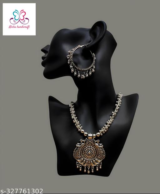 Alisha jewel art oxidized jewelry set with bracelet – Shefit
